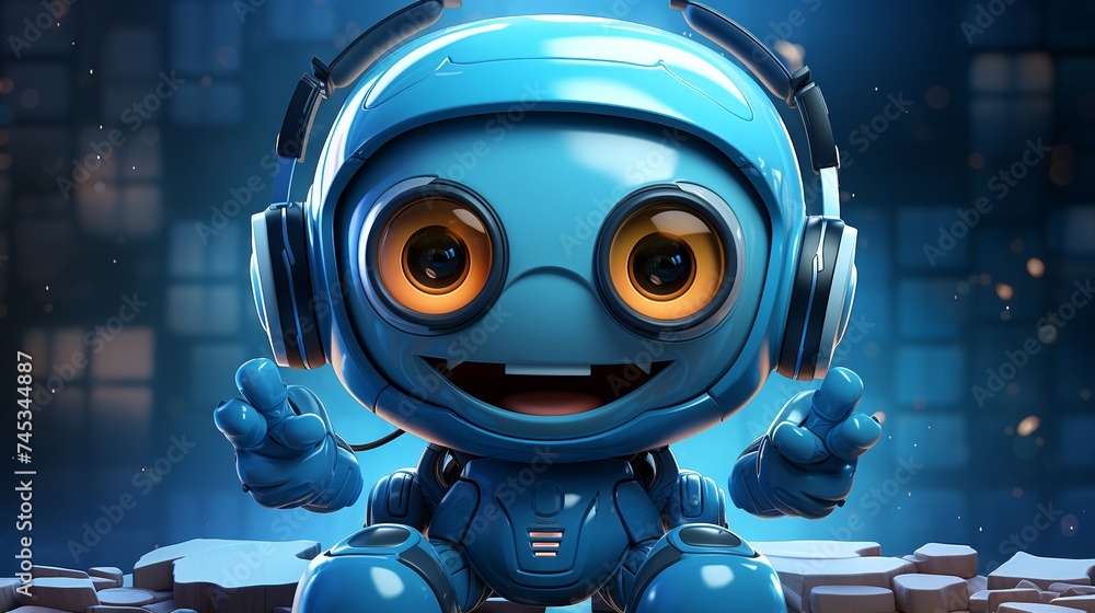 Microlearning, Chatbot Developer, 3D ICONS, clay, cartoon, Cute, shiny ...