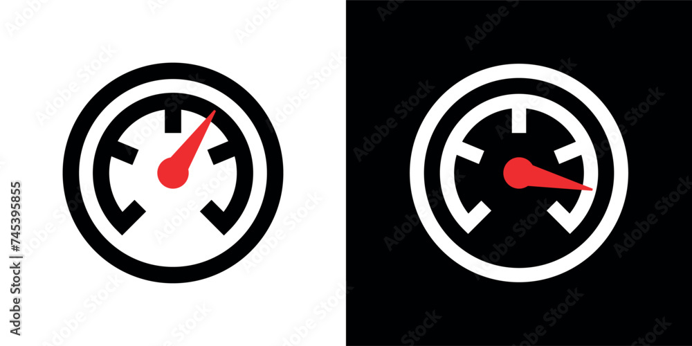 Vektor Icon pressure gauge, tachometer or speedometer. The dial of a ...