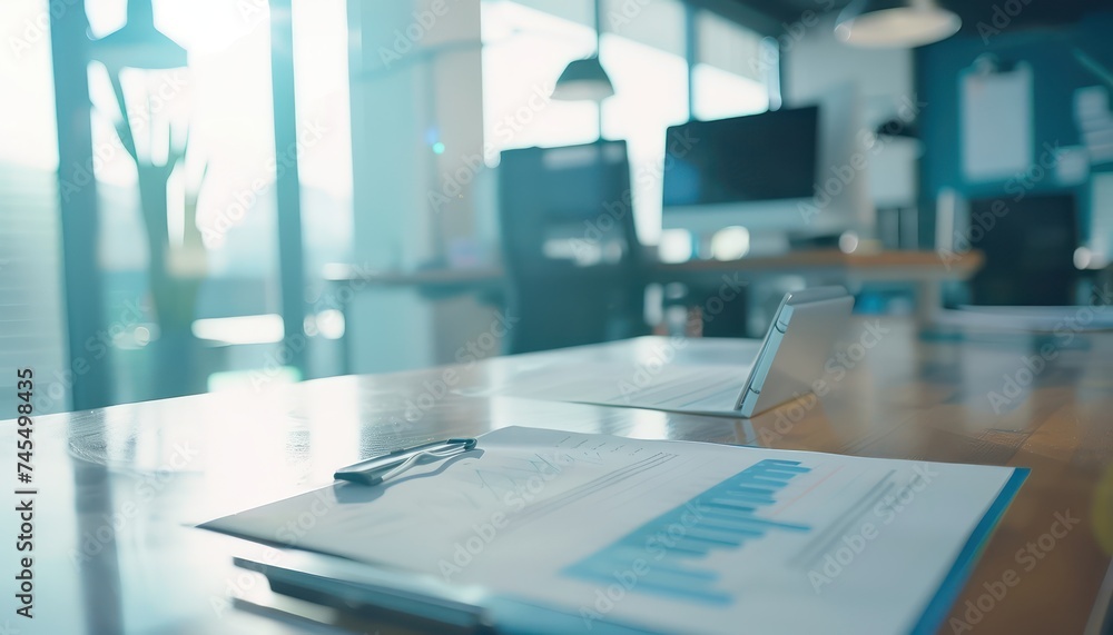 Mapping Success: Company Diagram Graph Sheet on the Office Table Stock ...