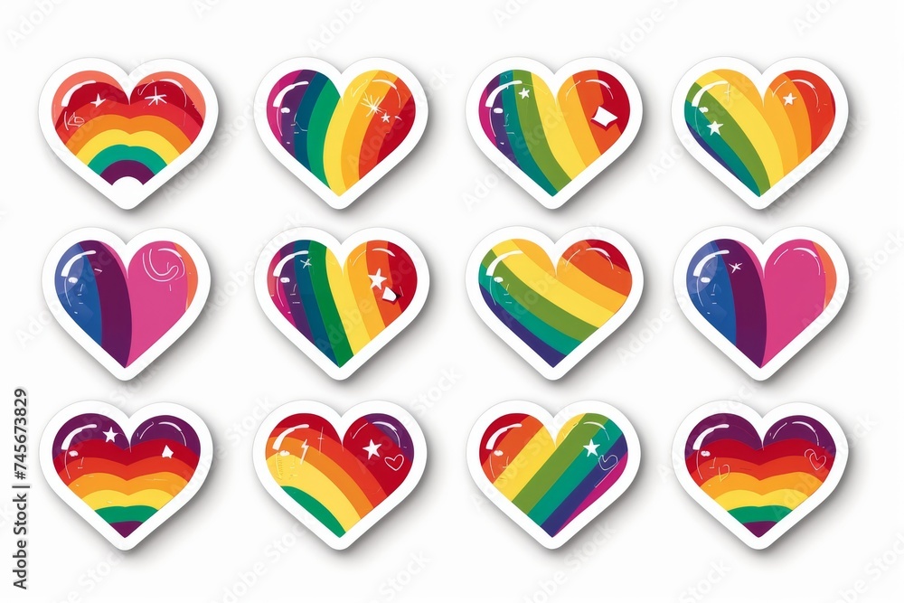 LGBTQ Sticker learned design. Rainbow romantic love motive lgbtq pride ...