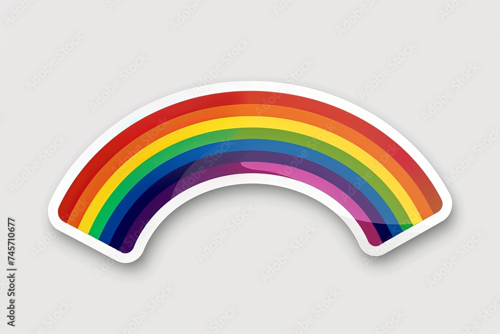 Ilustración de Stock LGBTQ Sticker rainbow flag sticker design. Rainbow ...