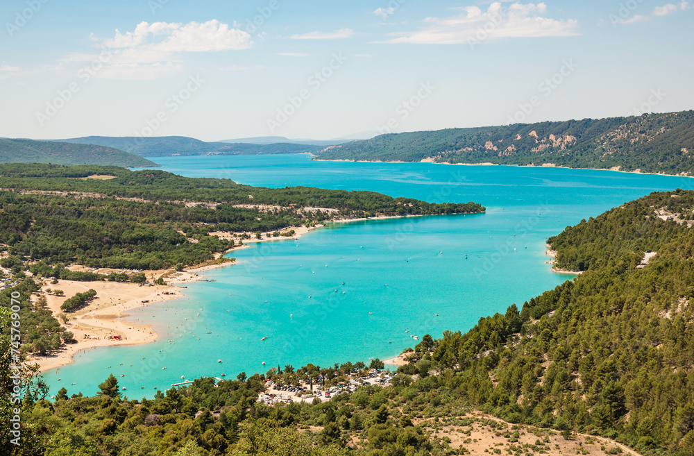 Lake of Sainte Croix du Verdon in the Verdon Natural Regional Park ...
