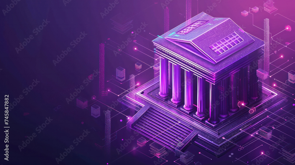 A diagram on a purple background illustrating the Develop a 3D graph ...