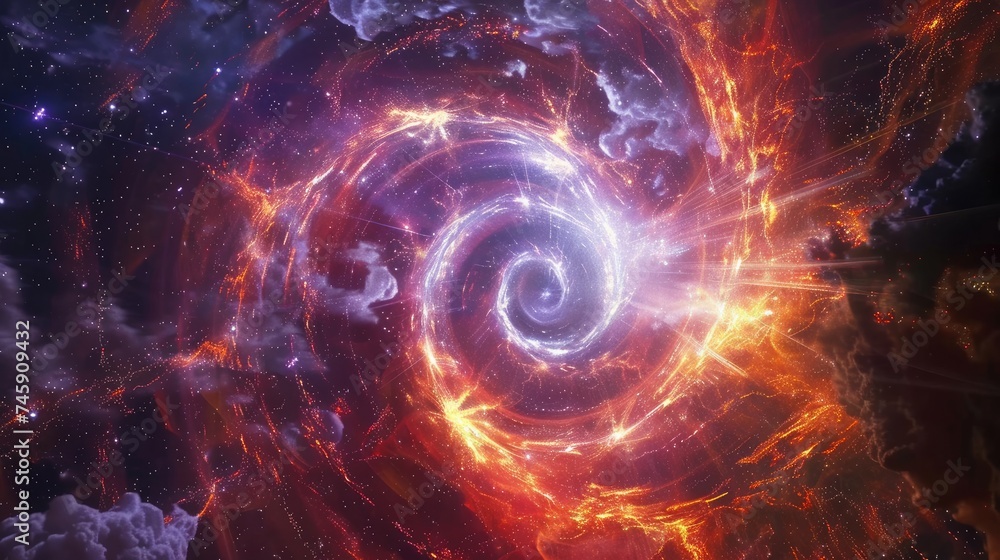 A magnetic force field that can also be observed in space between ...