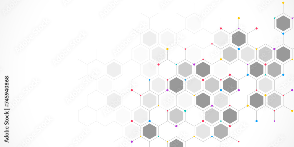 Genetic engineering and molecular structure, hexagon DNA network ...