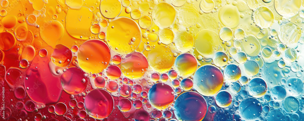 Colorful oil bubble background. Closeup view. Stock Photo | Adobe Stock