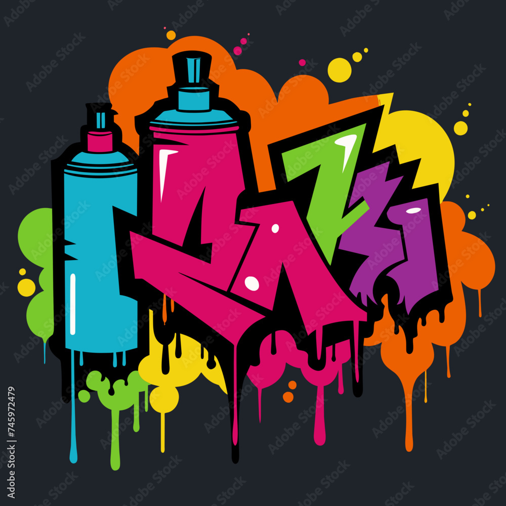 Urban graffiti textures with spray paint effects. vektor illustation ...