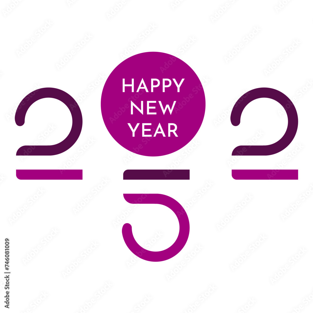 2025 logo text design. 2025 number design template. Happy New Year 2025 ...