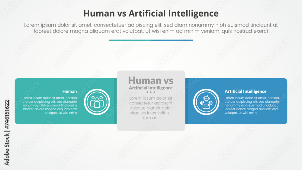 human employee vs ai artificial intelligence versus comparison opposite ...