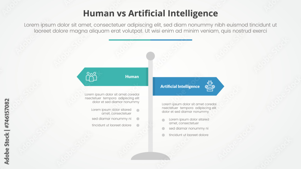 human employee vs ai artificial intelligence versus comparison opposite ...