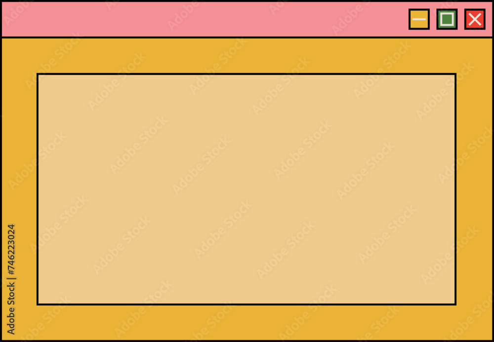 Desktop browser and dialog window templates. Computer user interface ...