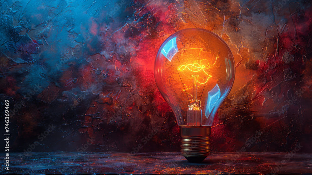 colorful light bulb symbolizing a new idea. This version continues to ...