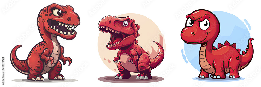 Angry Red Dinosaur Cartoon , Isolated Transparent Background Images ...