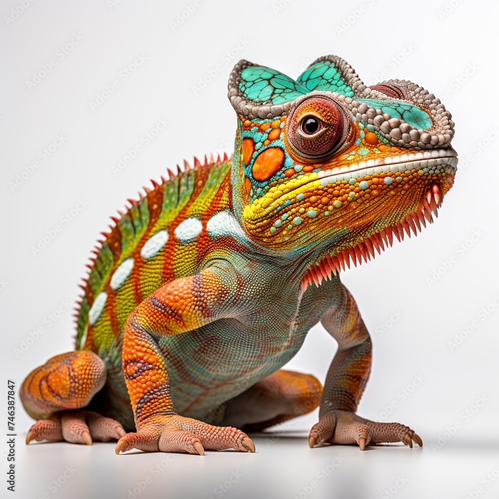 Chameleons, brightly colored animals that can change color according to ...