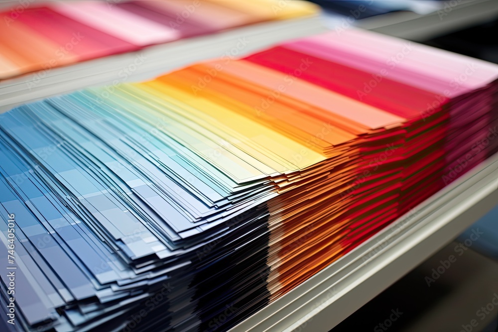 Impression of Colour Chart Scale for Printing and Graphic Art. Swatch ...