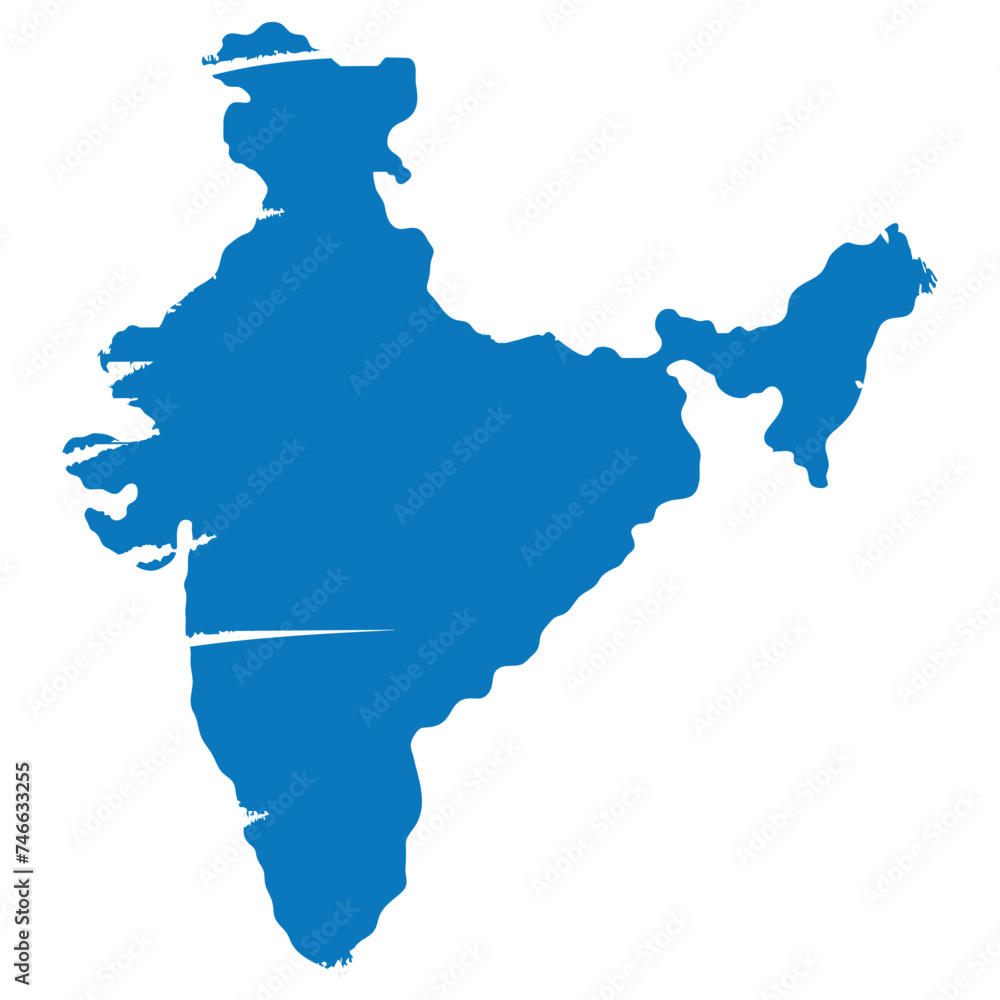 India map isolated on white background. India map with states. Indian ...