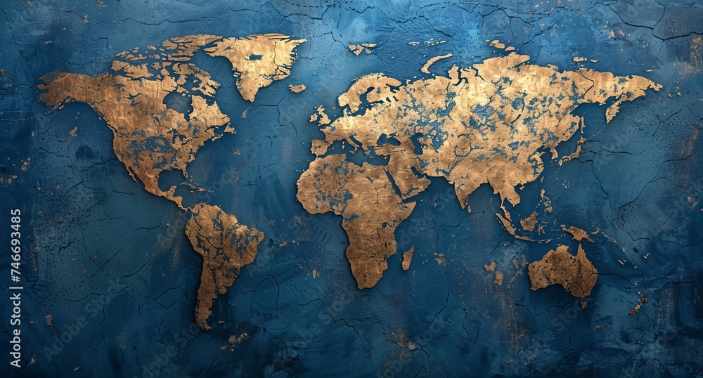 3D world map illustration Stock Illustration | Adobe Stock