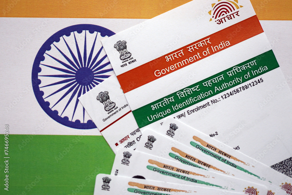 Indian Aadhaar card from Unique Identification Authority of India on ...