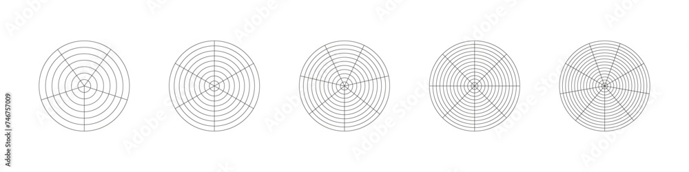 Pentagon and hexagon chart , for 5 point radar or spider diagrams. for ...