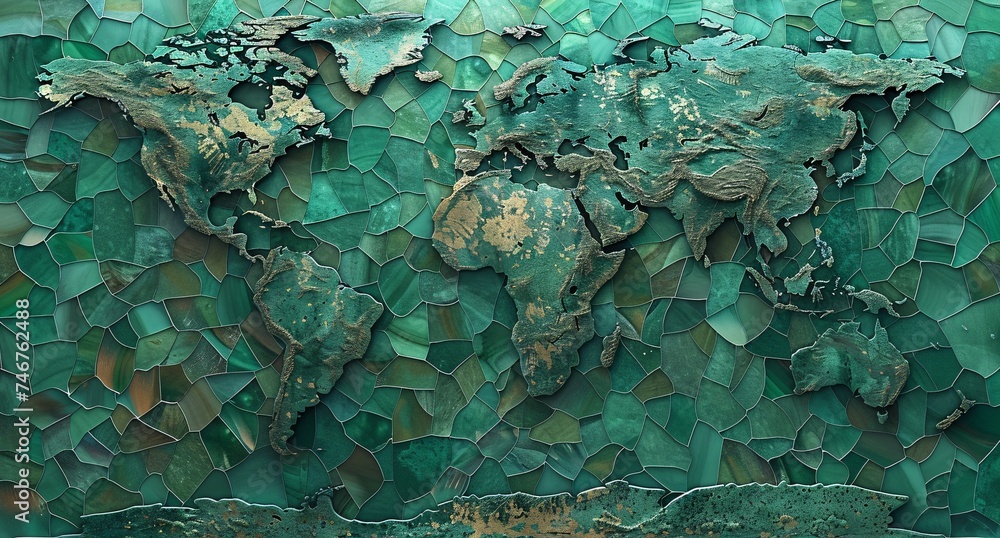 3D world map illustration Stock Illustration | Adobe Stock