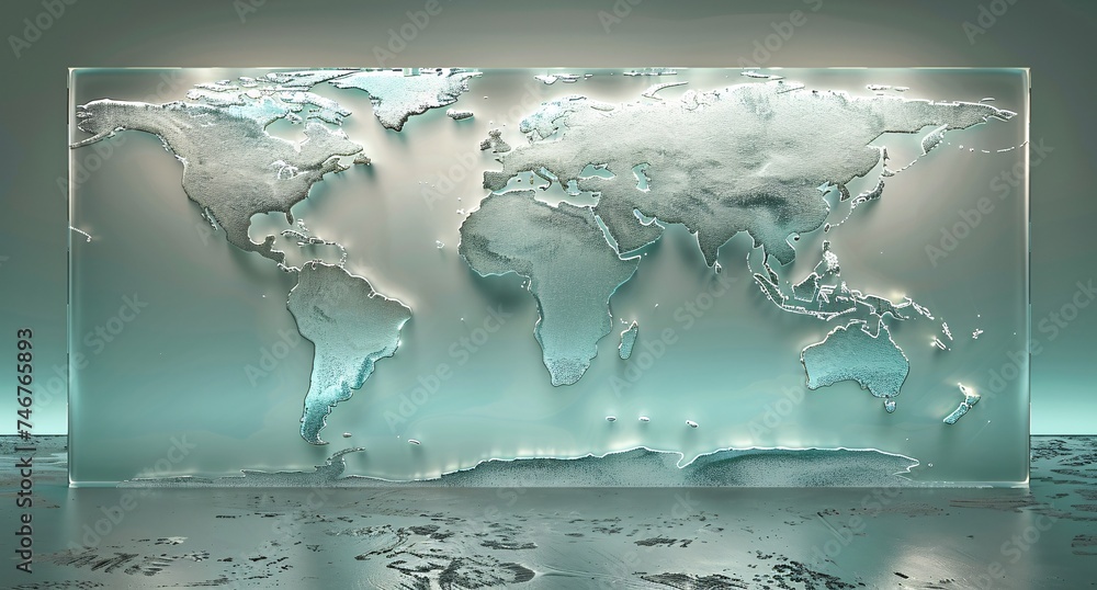 3D world map illustration Stock Illustration | Adobe Stock
