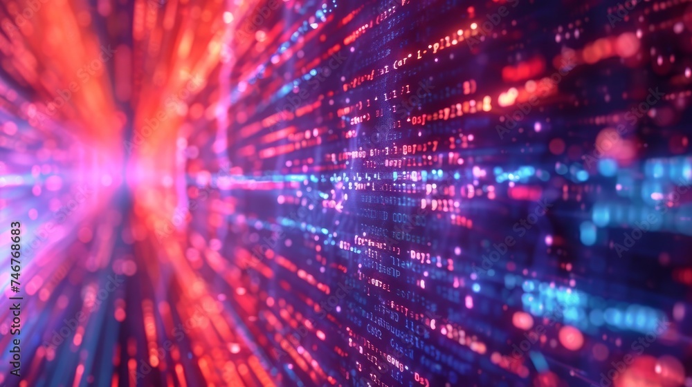 Background depicting abstract big data flow, entwined with agile ...