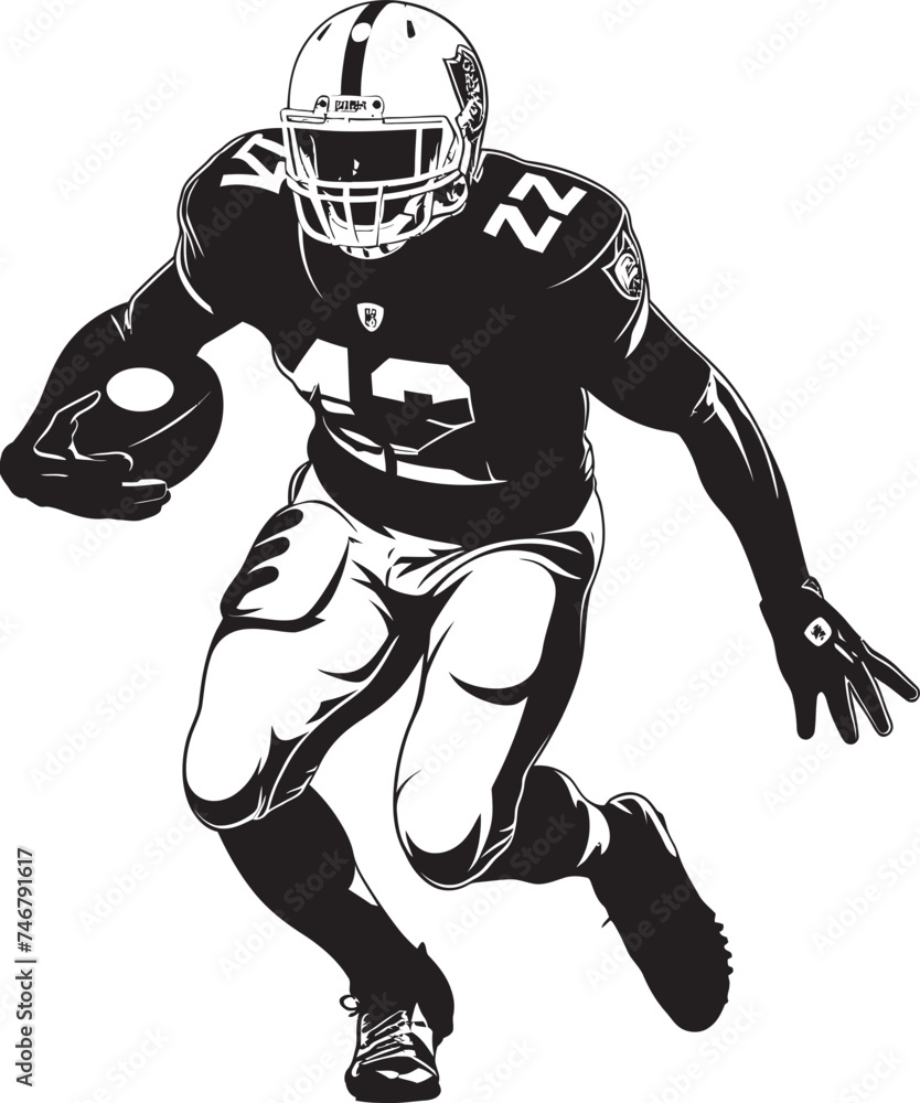 Field Phenom Vector Black Emblem of Rising NFL Talent Touchdown Titan ...