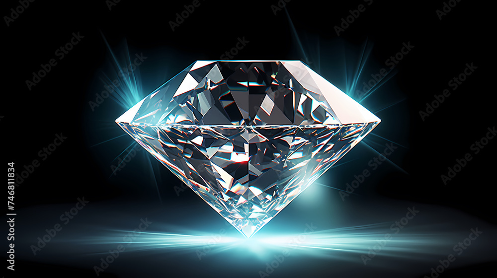 Diamonds, precious gemstones on soft light background Stock ...