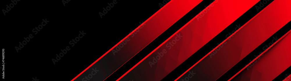 Bold and striking, wide red diagonal stripes cut across the depths of ...