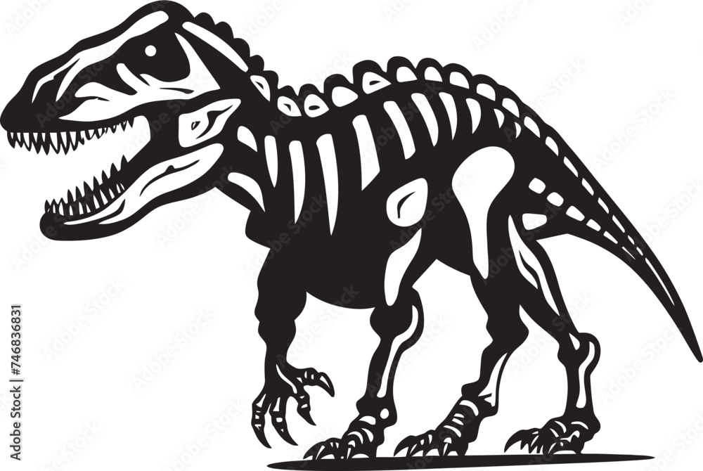 Mesozoic Mark Tyrannosaurus Skeleton Emblem Rex Resurgence T Rex ...