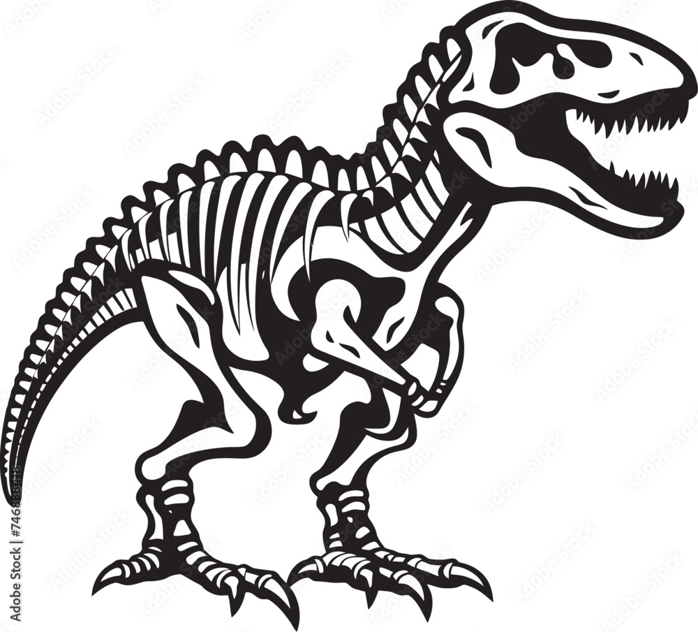 Dino Dominion Iconic Design of T Rex Skeleton Fossilized Tyrant Dino ...