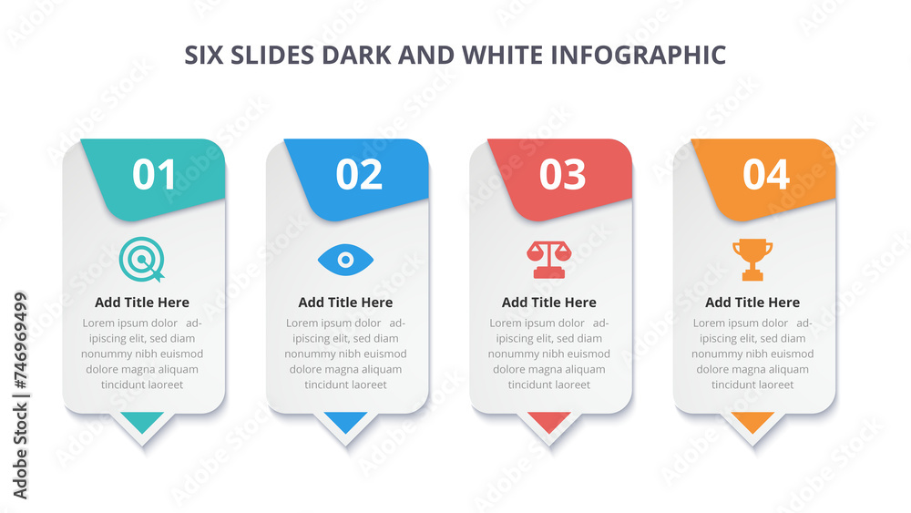 Infographic template with 4 steps, modern design template for ...