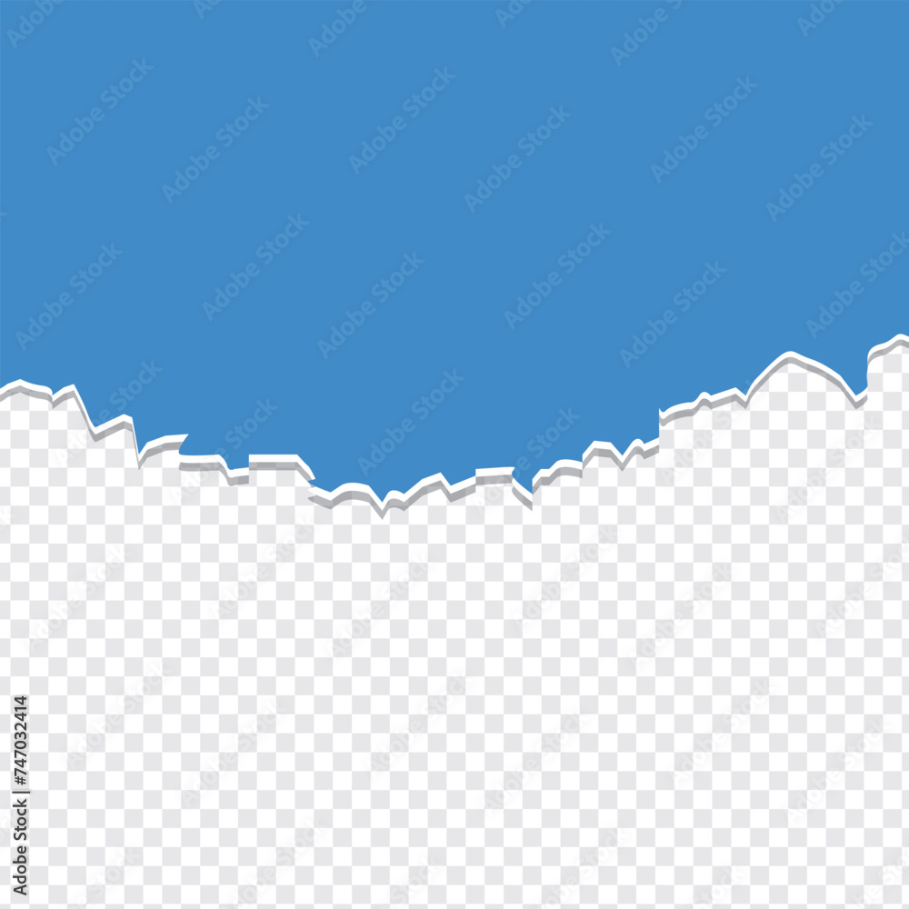 Torn paper edges for background. Ripped paper texture on transparent ...