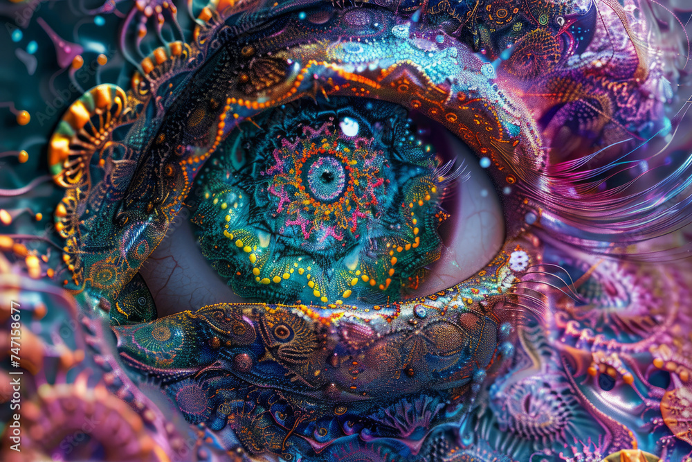Hypnotic magic eye draws the viewer into a trance-like state with ...