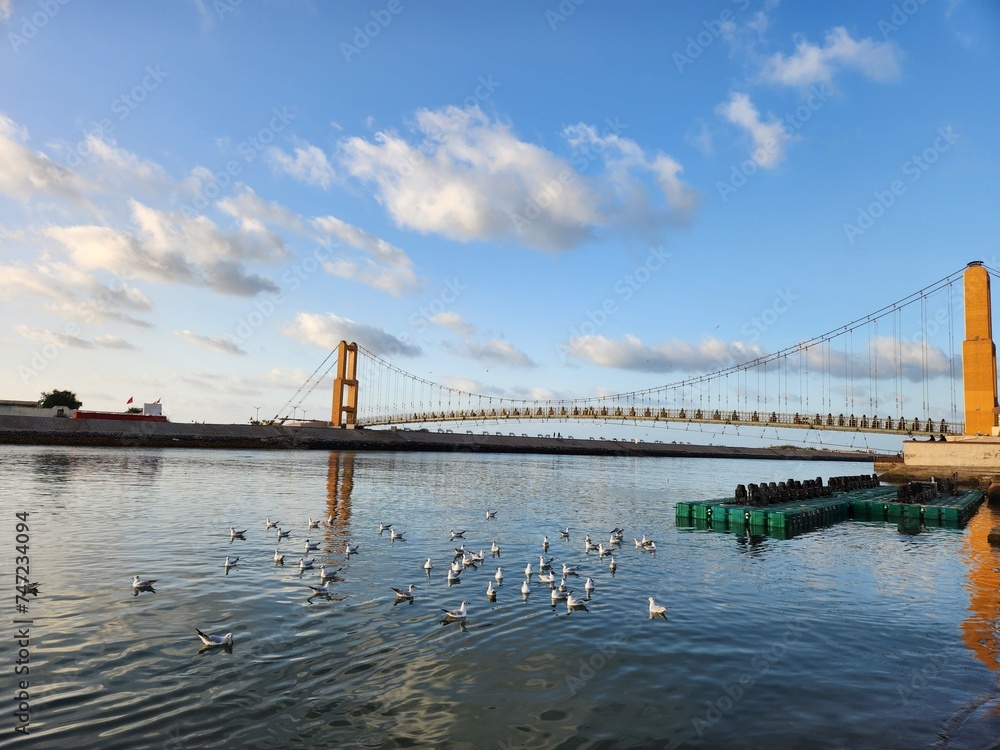 Dwarka, Gujarat India - Feb 21 2024: Sudama Setu Bridge over Gomati ...