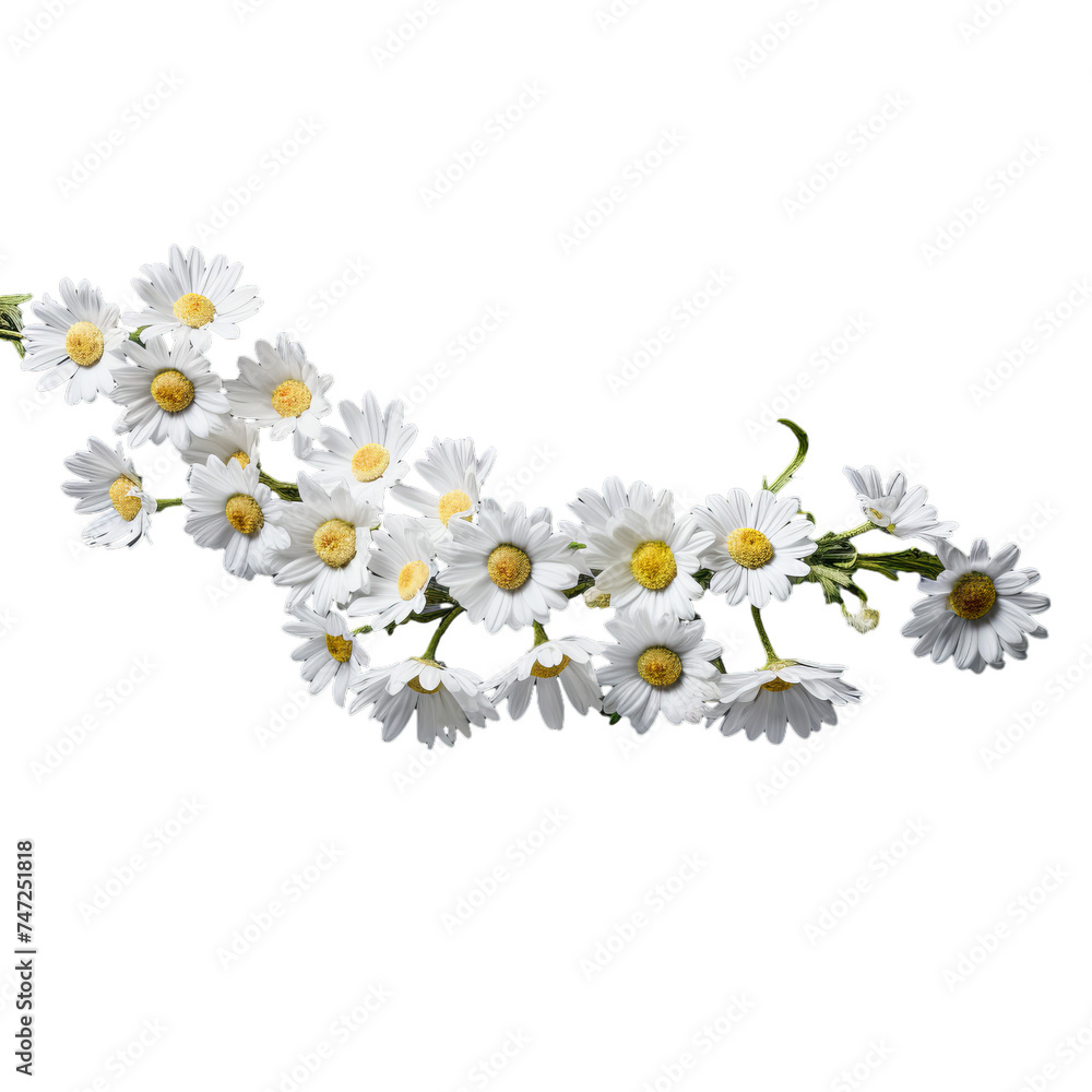 daisy chains on transparent background, png Stock Photo | Adobe Stock