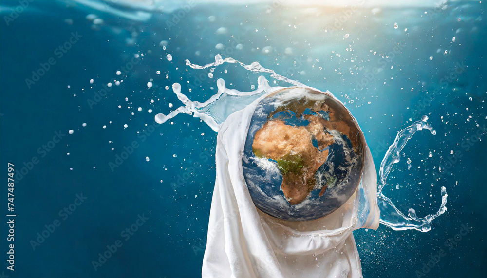 environment care, water care concept, environment day, cleaning clothes ...