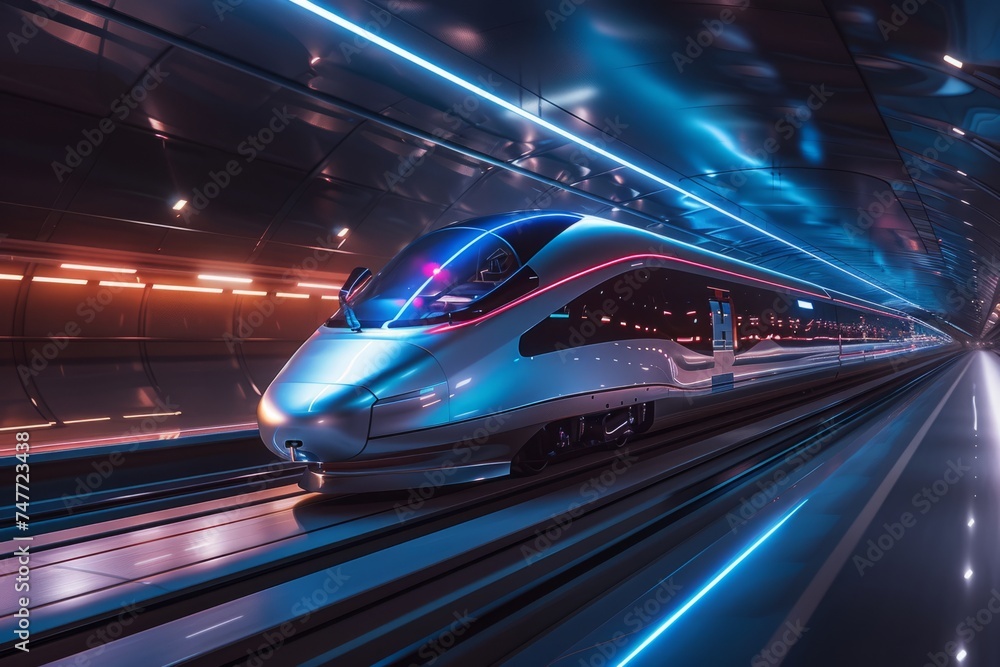 Future modes of transportation featuring high speed underground tunnels ...