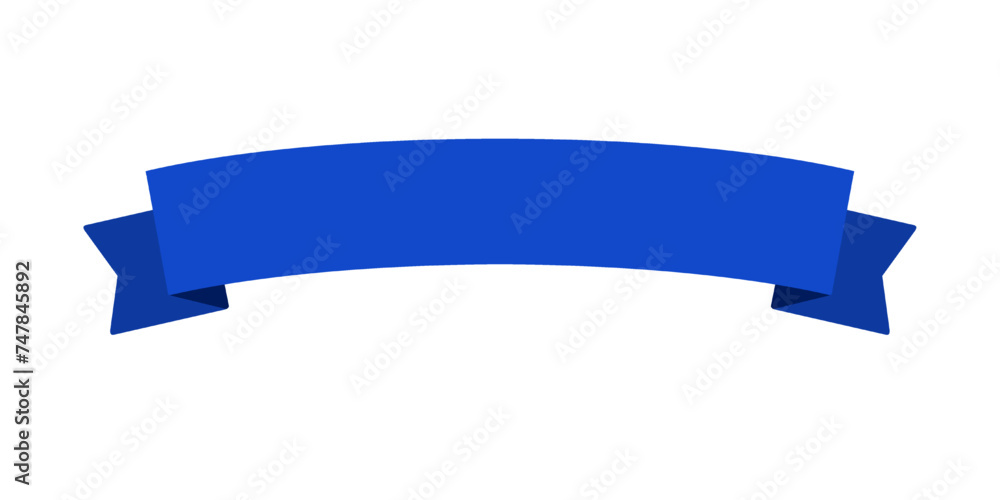 dark royal blue ribbon banner flat style vector illustration isolated ...
