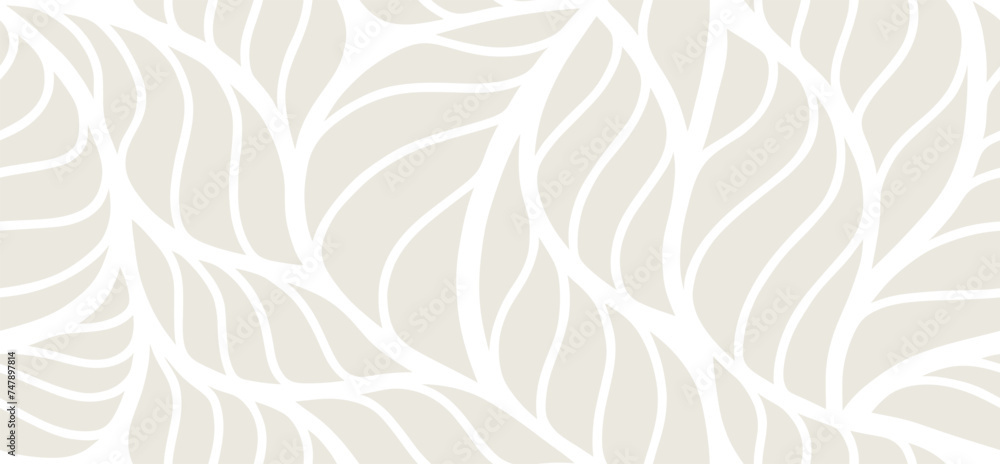 Abstract leaf leaves fall seamless pattern. Stock Vector | Adobe Stock