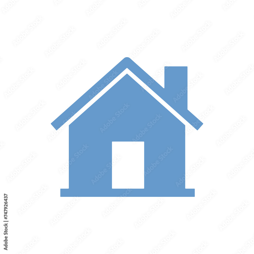 Blue house png icon, homepage sign Stock Illustration | Adobe Stock