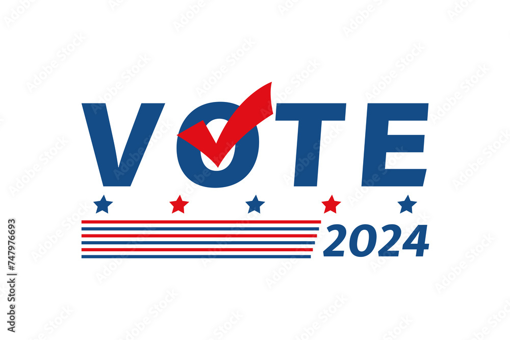 Vote political poster. 2024 United States presidential election ...