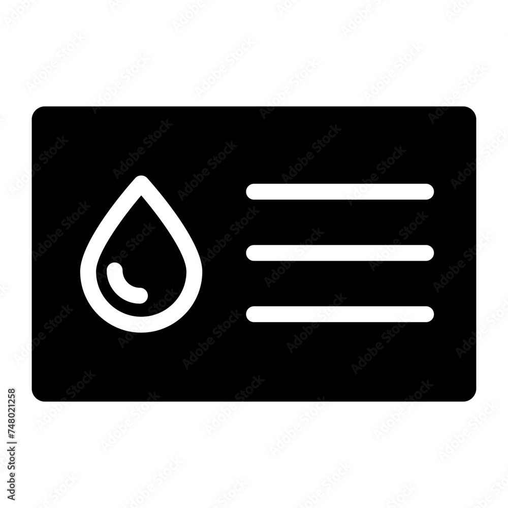 Blood donation id card icon. Stock Vector | Adobe Stock