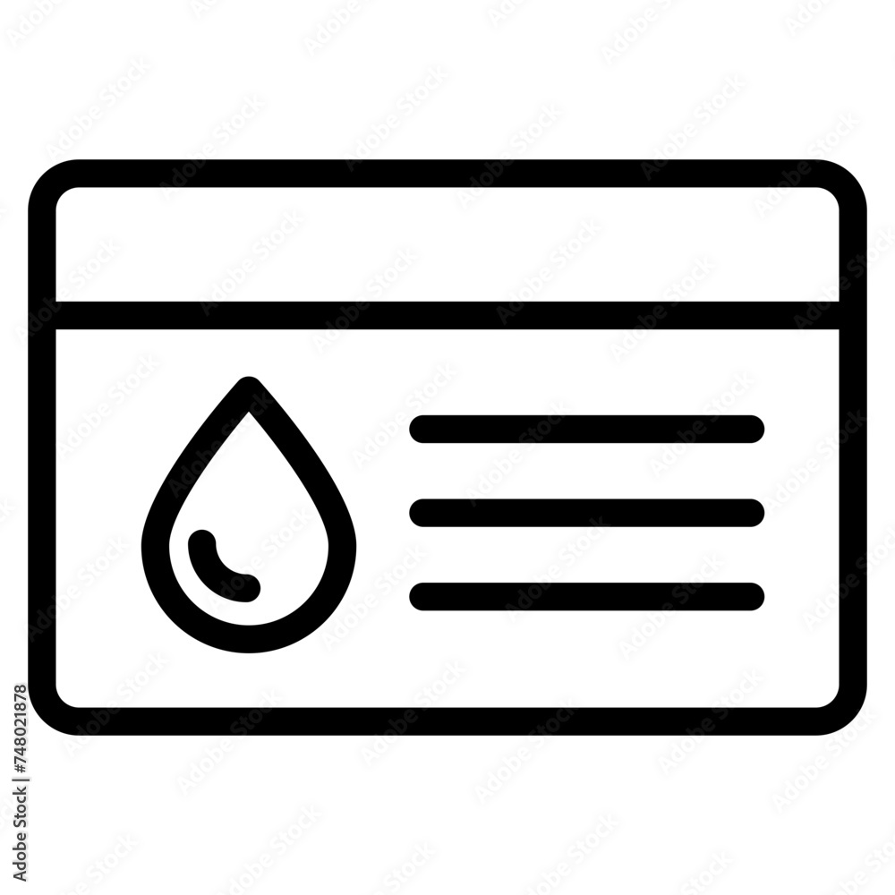 Blood donation id card icon. Stock Vector | Adobe Stock