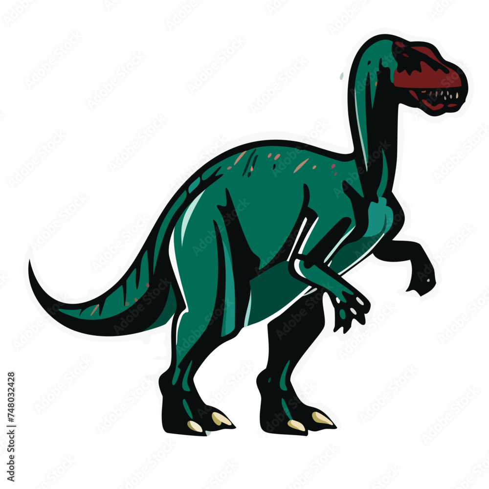 Vector Illustration of Dinosaurs: Stegosaurus, Brontosaurus ...