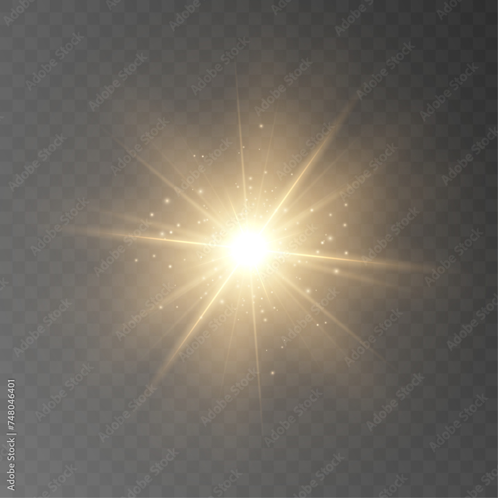 The Sunlight Vector Illustration is a beautiful sunburst lighting ...