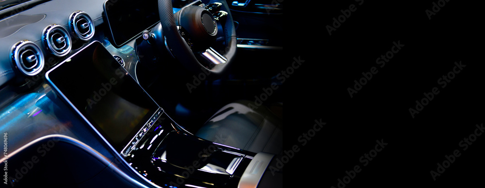 Car ventilation system and air conditioning and details touchscreen ...