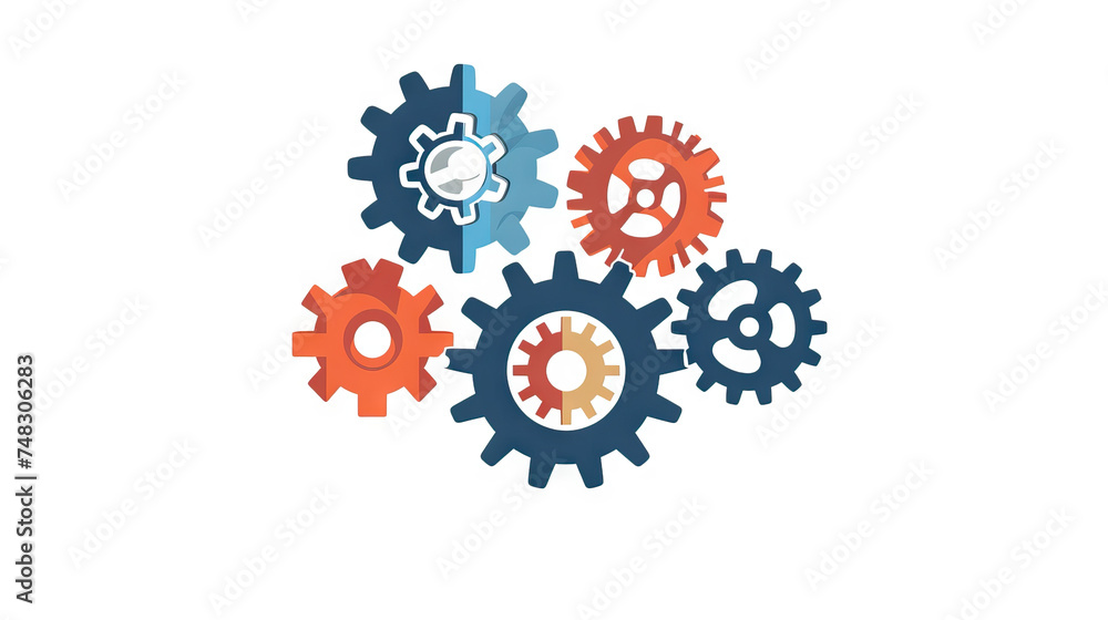 Robot Gear Icon: Gears for Robot Construction and Upgrades. Multiple ...