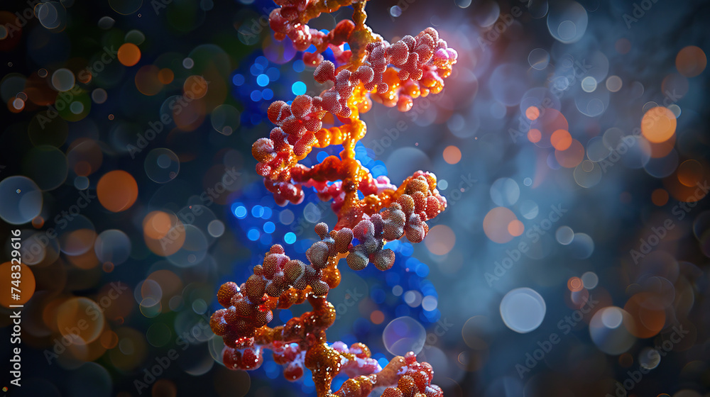 3d Molecular DNA Model Structure, business teamwork concept, Human cell ...