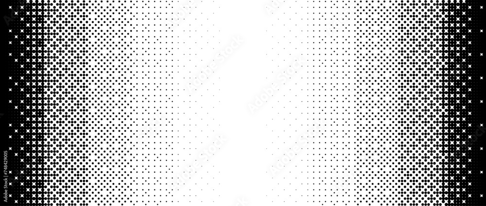 Pixelated gradient texture. Black dithered gradation background. Retro ...